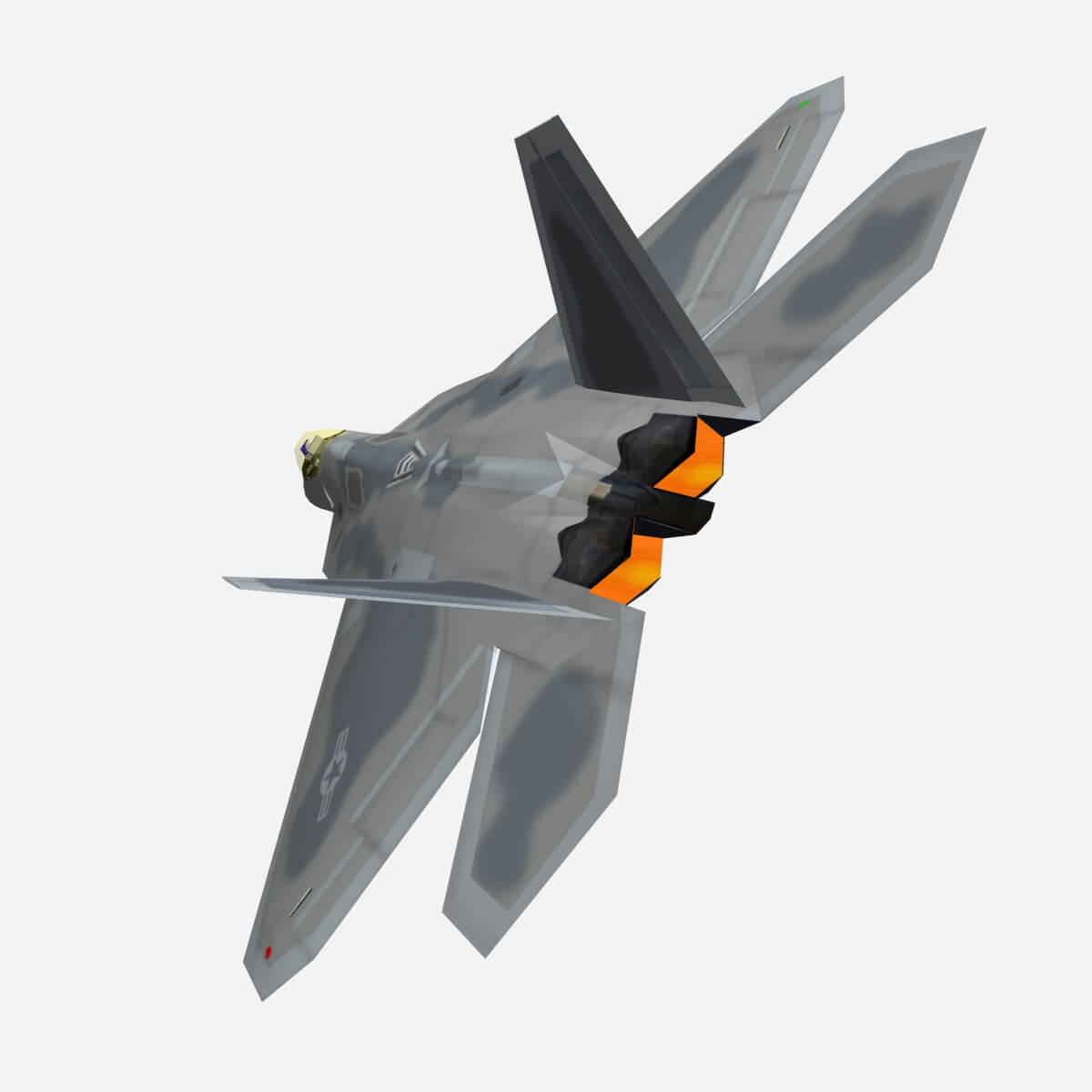 Low Poly F22 Raptor - 3D Model by blackraven37