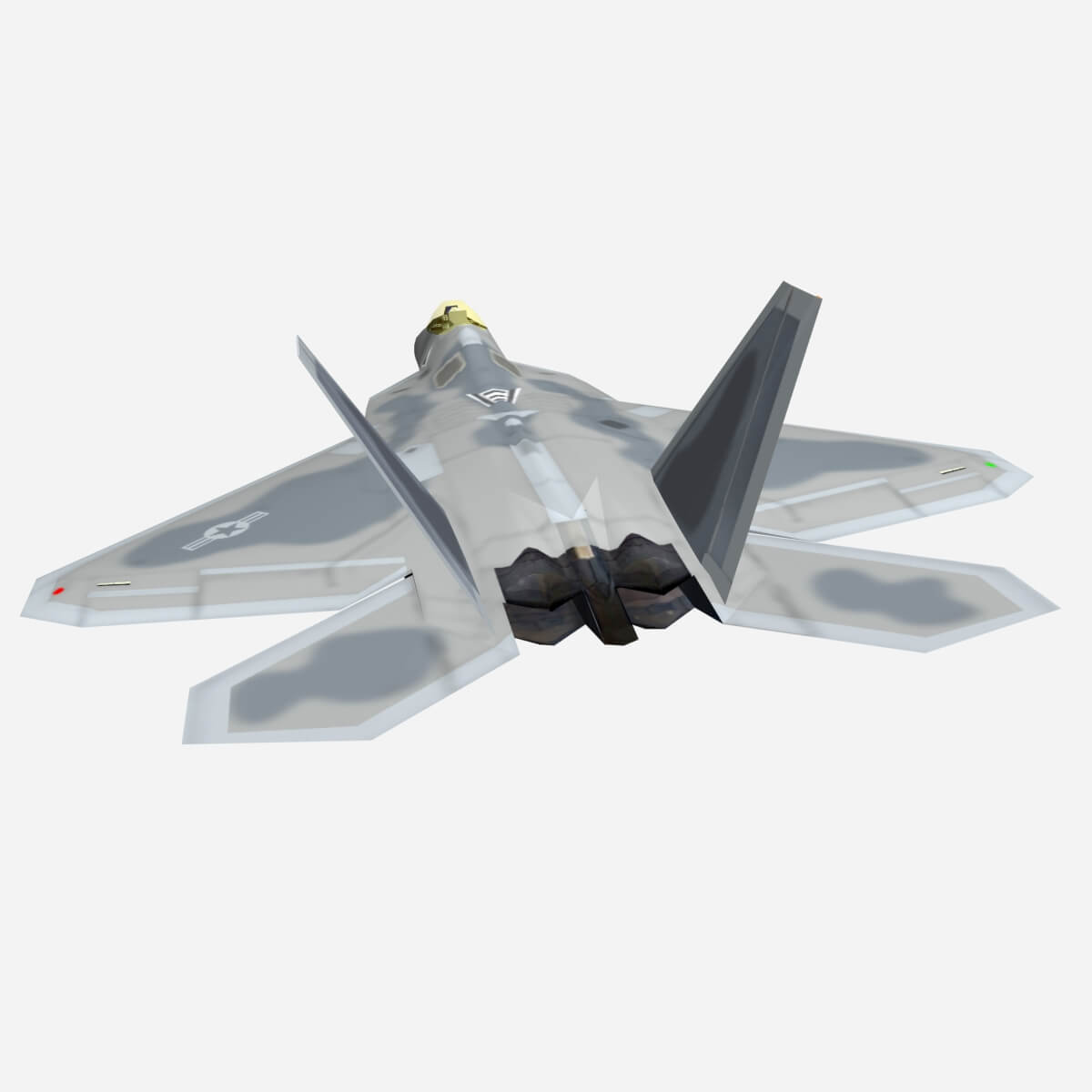 Low Poly F22 Raptor - 3D Model by blackraven37
