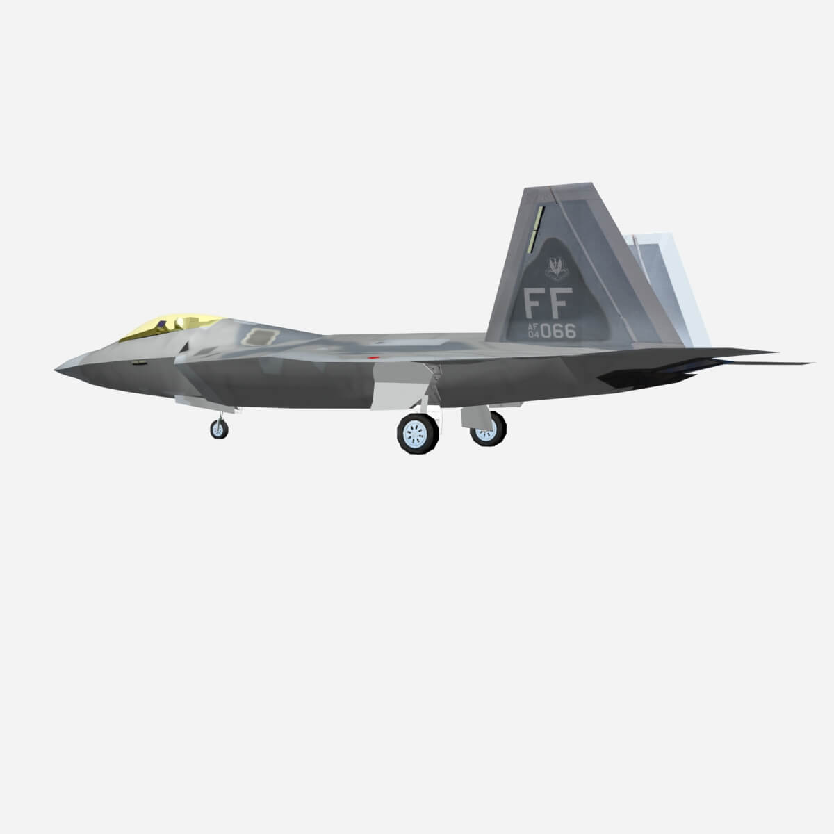 Low Poly F22 Raptor - 3D Model by blackraven37