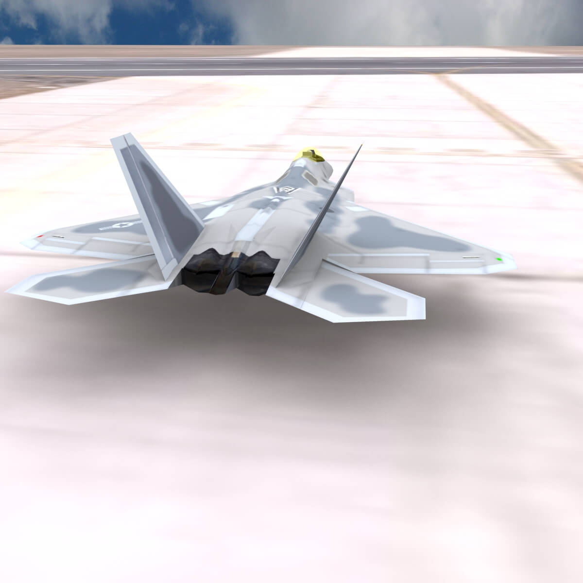 Low Poly F22 Raptor - 3D Model by blackraven37