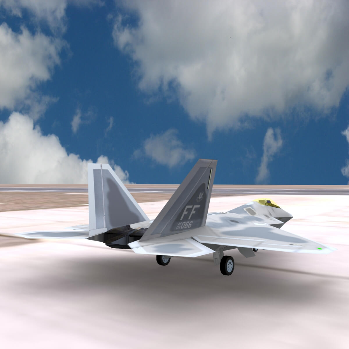 Low Poly F22 Raptor - 3D Model by blackraven37
