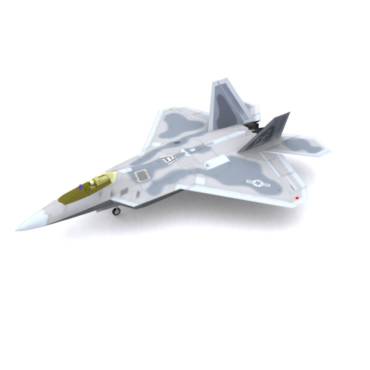 Low Poly F22 Raptor - 3D Model by blackraven37