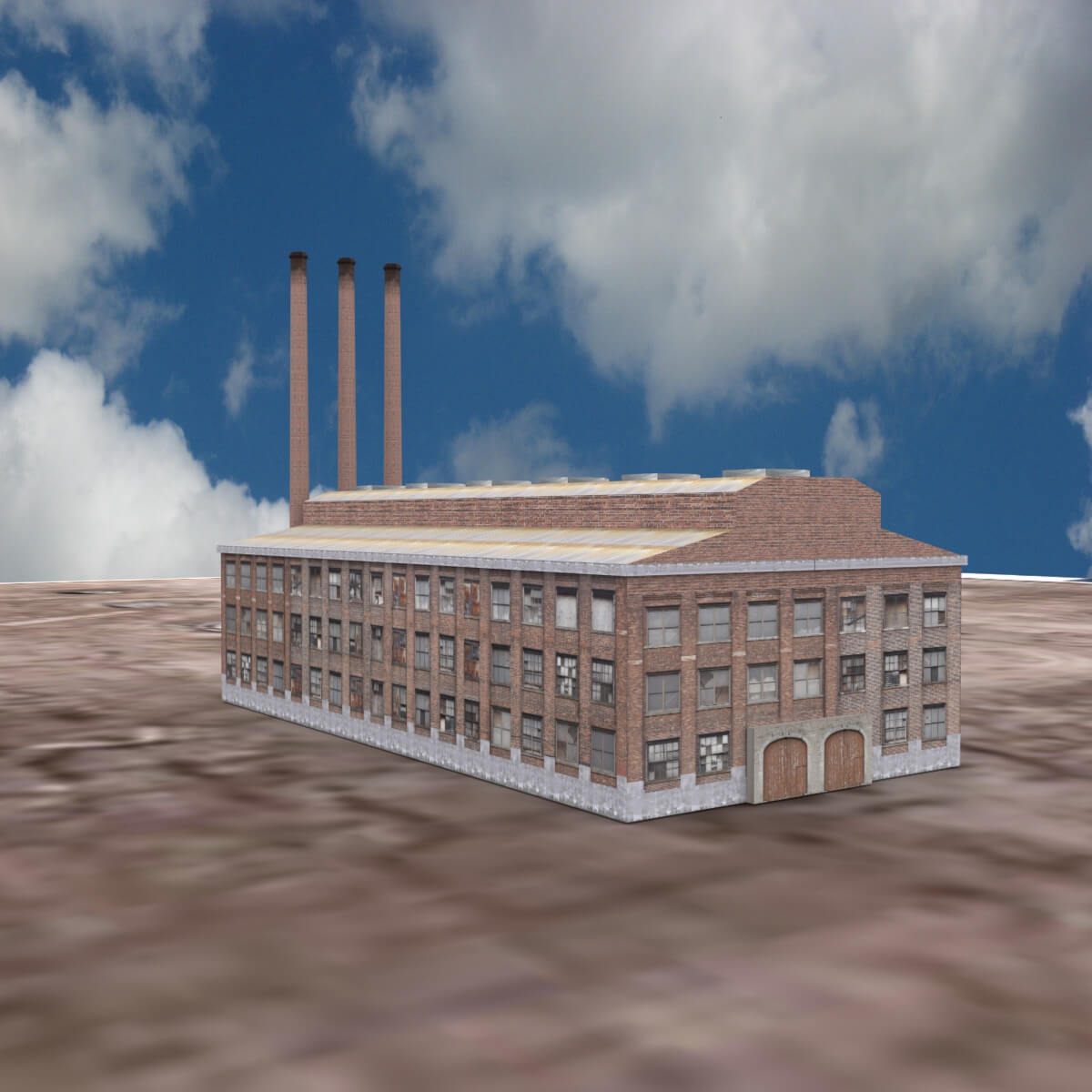 Low Poly Factory 1 - 3D Model by blackraven37