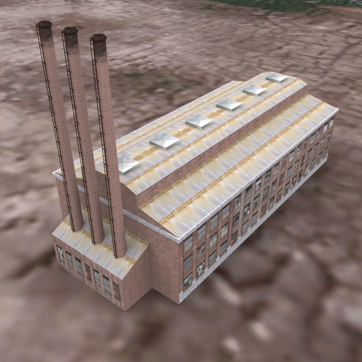 Low Poly Factory 1 - 3D Model by blackraven37
