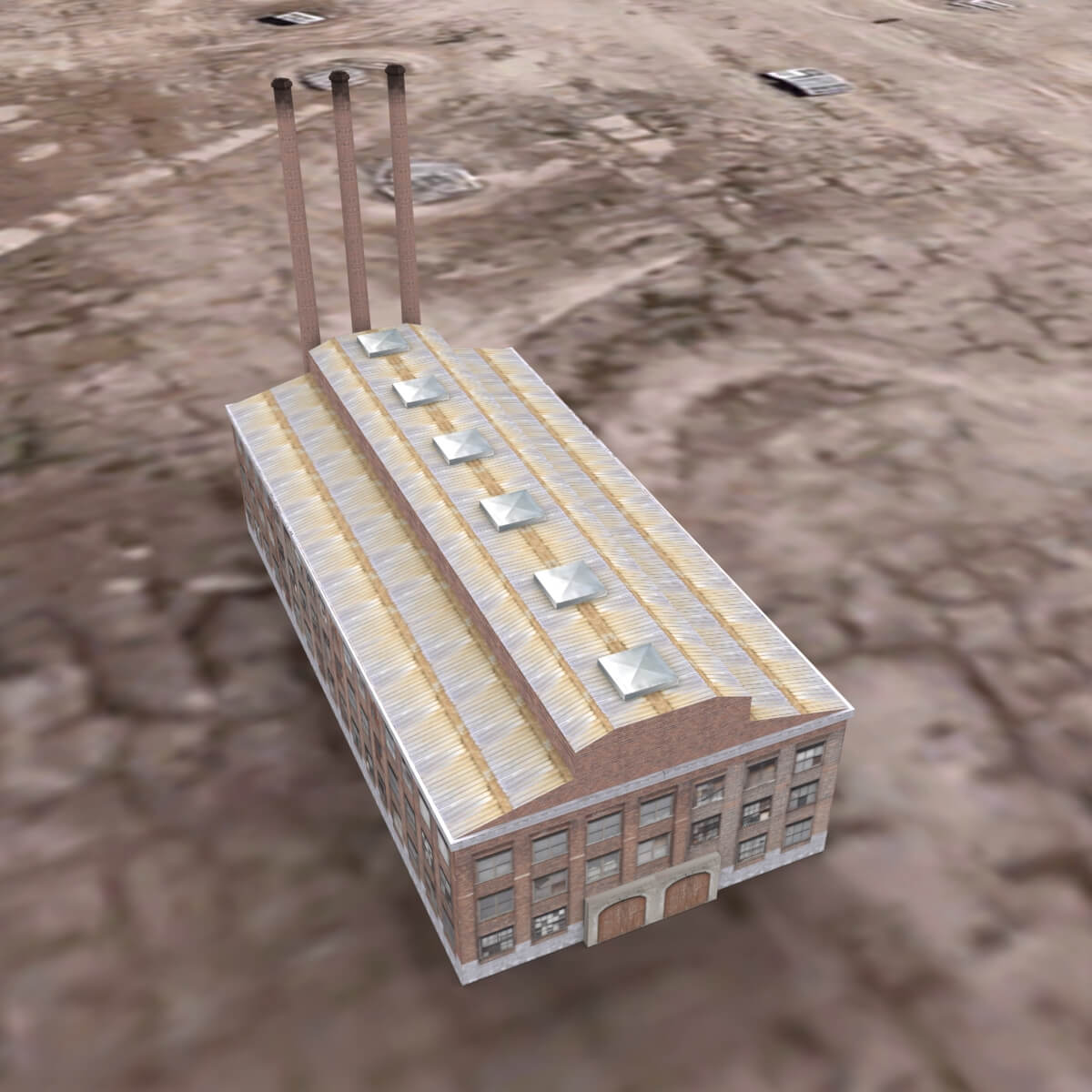 Low Poly Factory 1 - 3D Model by blackraven37