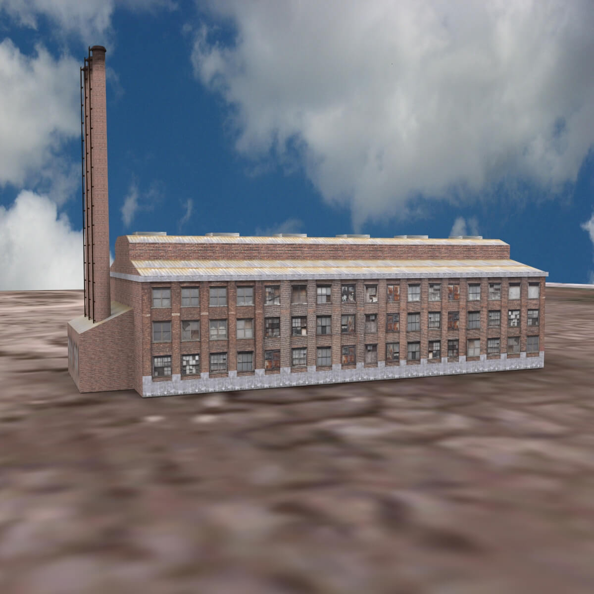 Low Poly Factory 1 - 3D Model by blackraven37