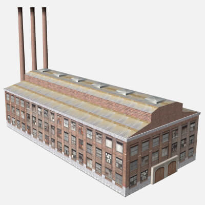 Low Poly Factory 1 - 3D Model by blackraven37