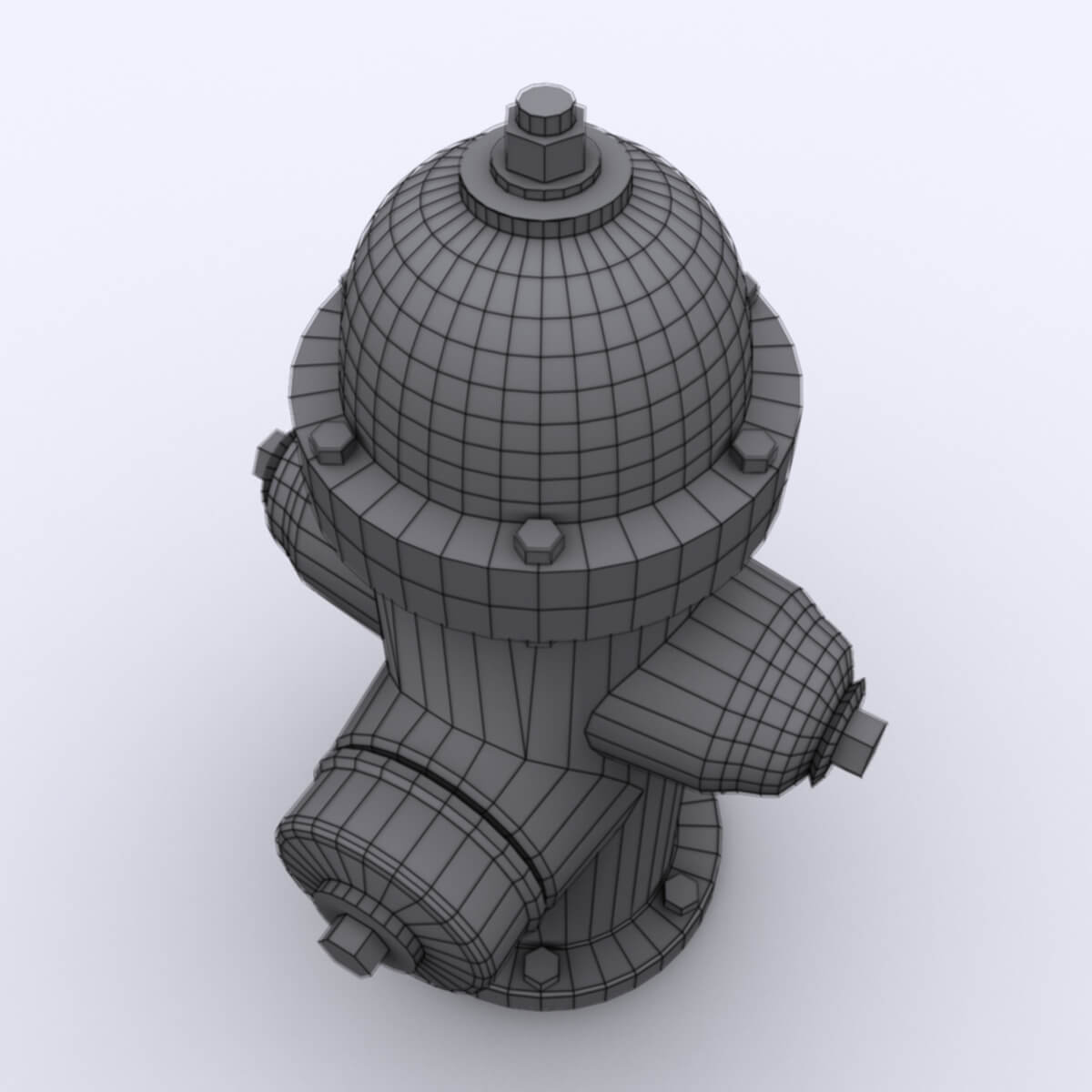 Low Poly Fire Hydrant - 3D Model by blackraven37