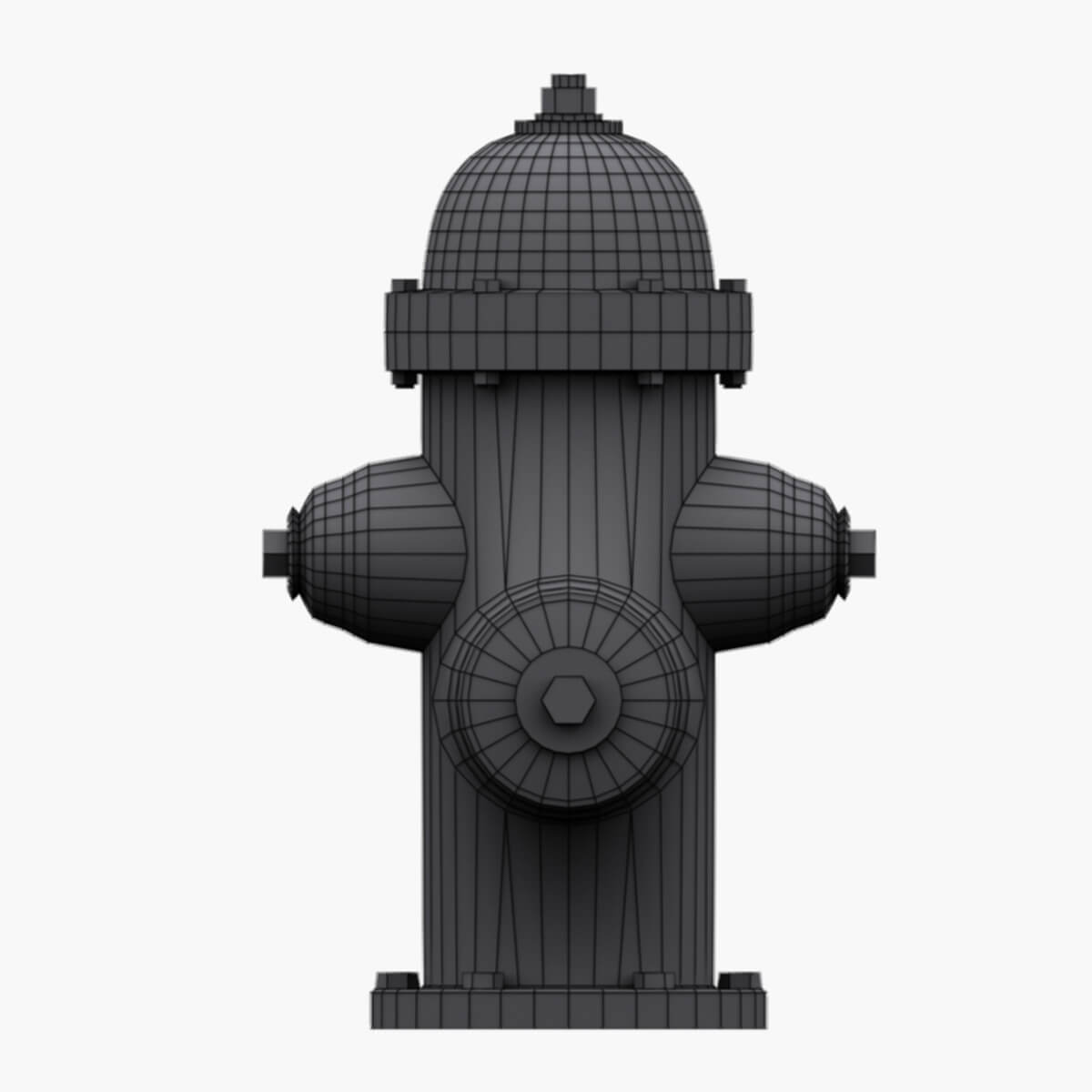 Low Poly Fire Hydrant - 3D Model by blackraven37