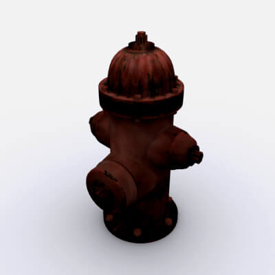 Low Poly Fire Hydrant - 3D Model by blackraven37