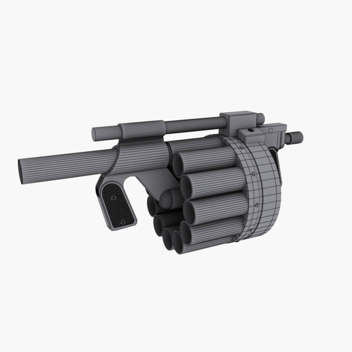 Low Poly Grenade Launcher - 3D Model by blackraven37