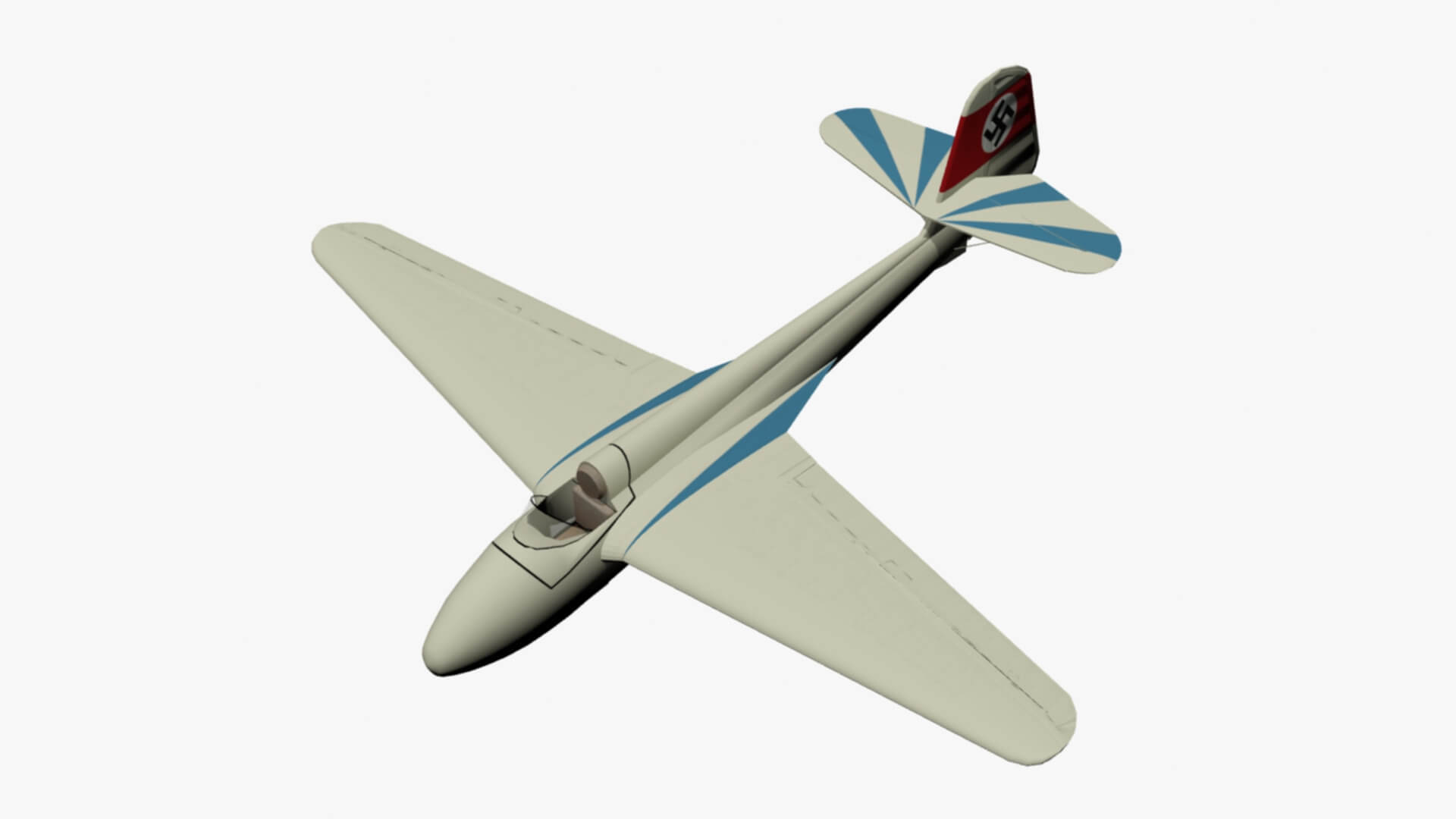 Low Poly Habicht Glider Hummel - 3D Model by blackraven37