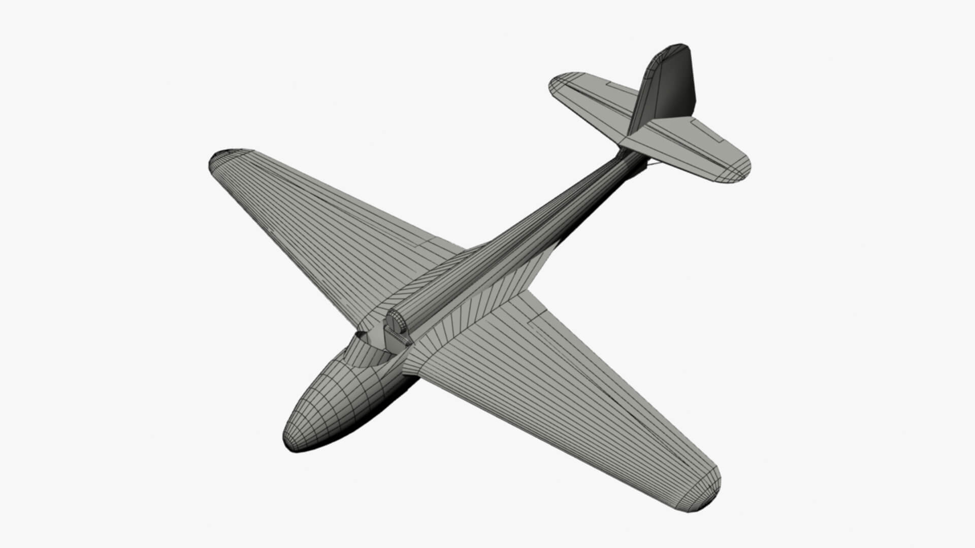 Low Poly Habicht Glider Hummel - 3D Model by blackraven37