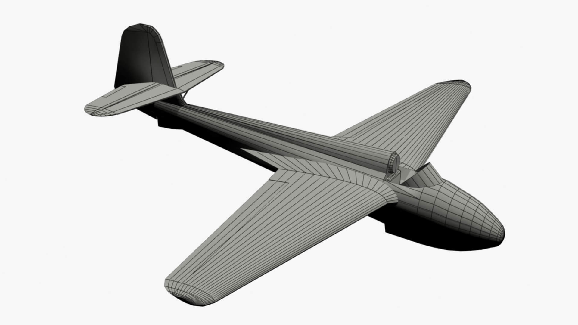 Low Poly Habicht Glider Hummel - 3D Model by blackraven37