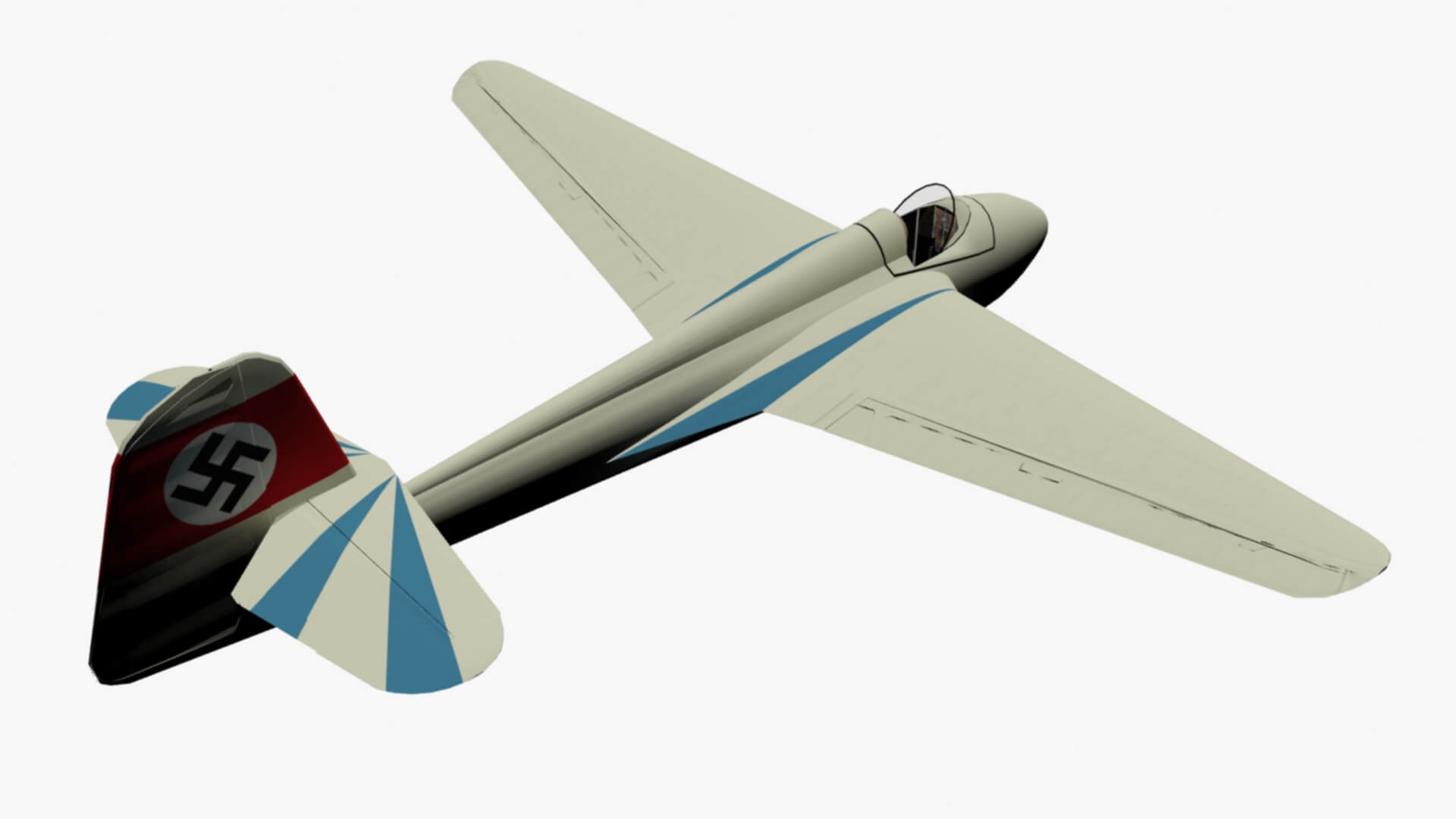 Low Poly Habicht Glider Hummel - 3D Model by blackraven37