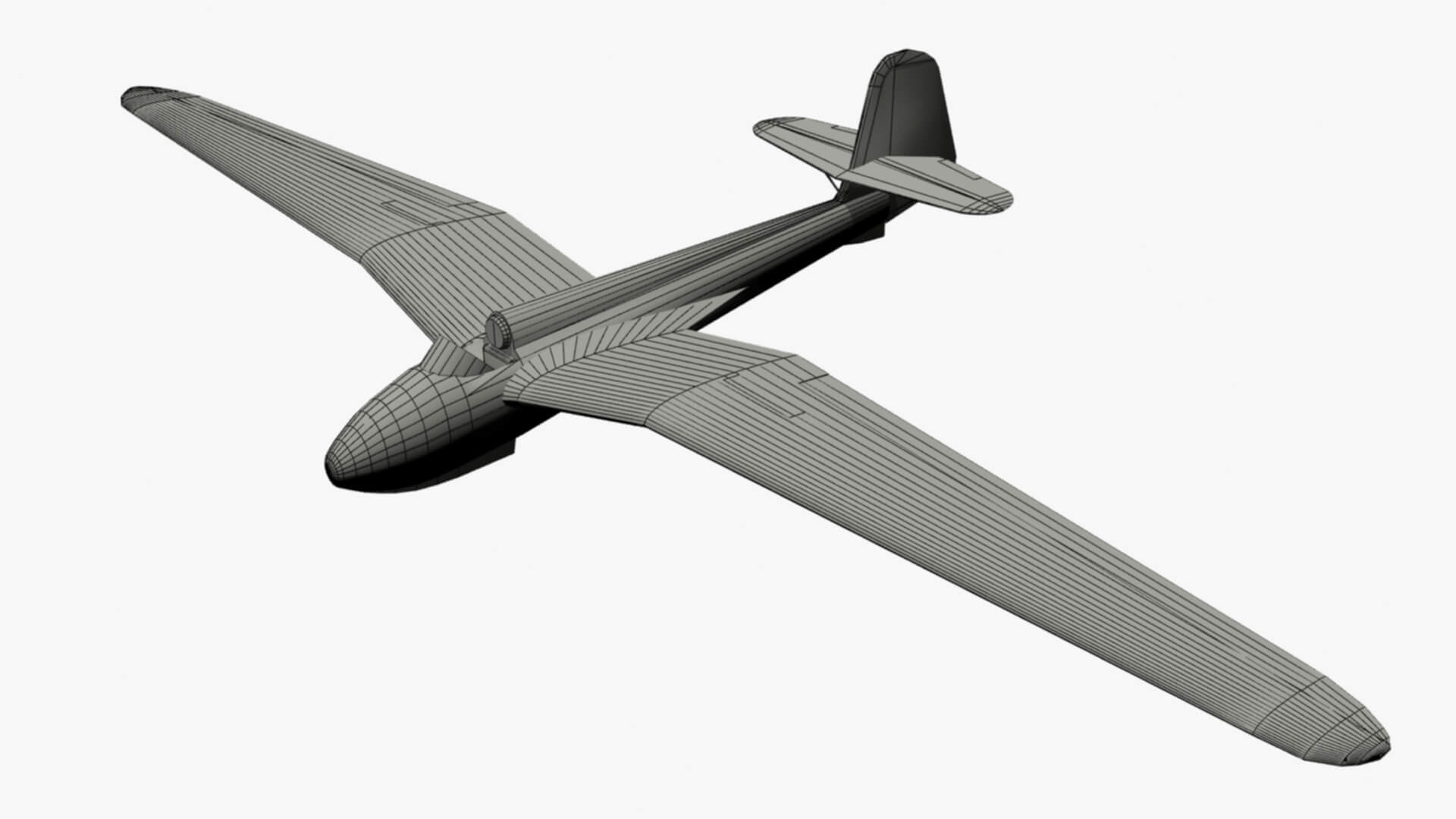 Low Poly Habitcht Glider - 3D Model by blackraven37