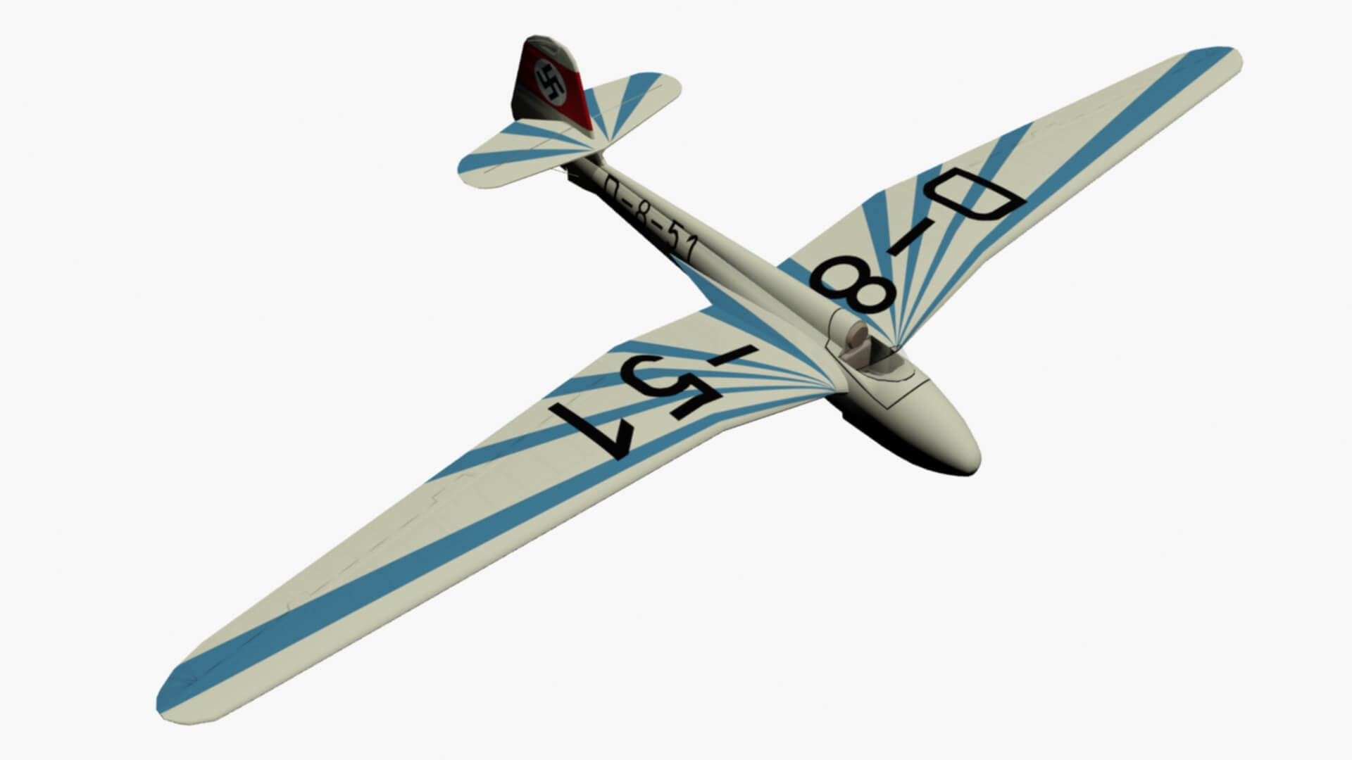 Low Poly Habitcht Glider - 3D Model by blackraven37