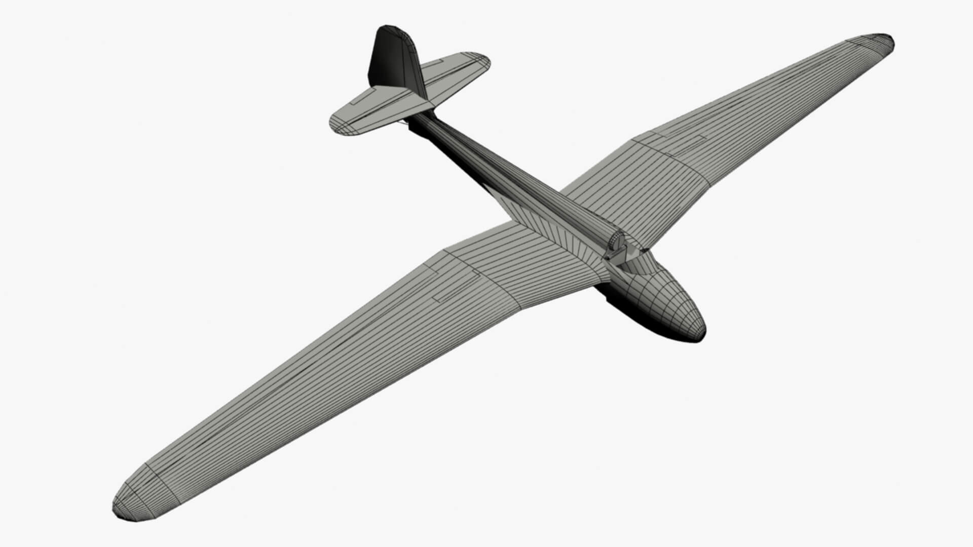 Low Poly Habitcht Glider - 3D Model by blackraven37