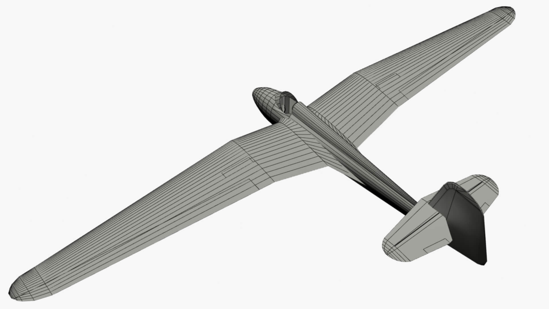 Low Poly Habitcht Glider - 3D Model by blackraven37