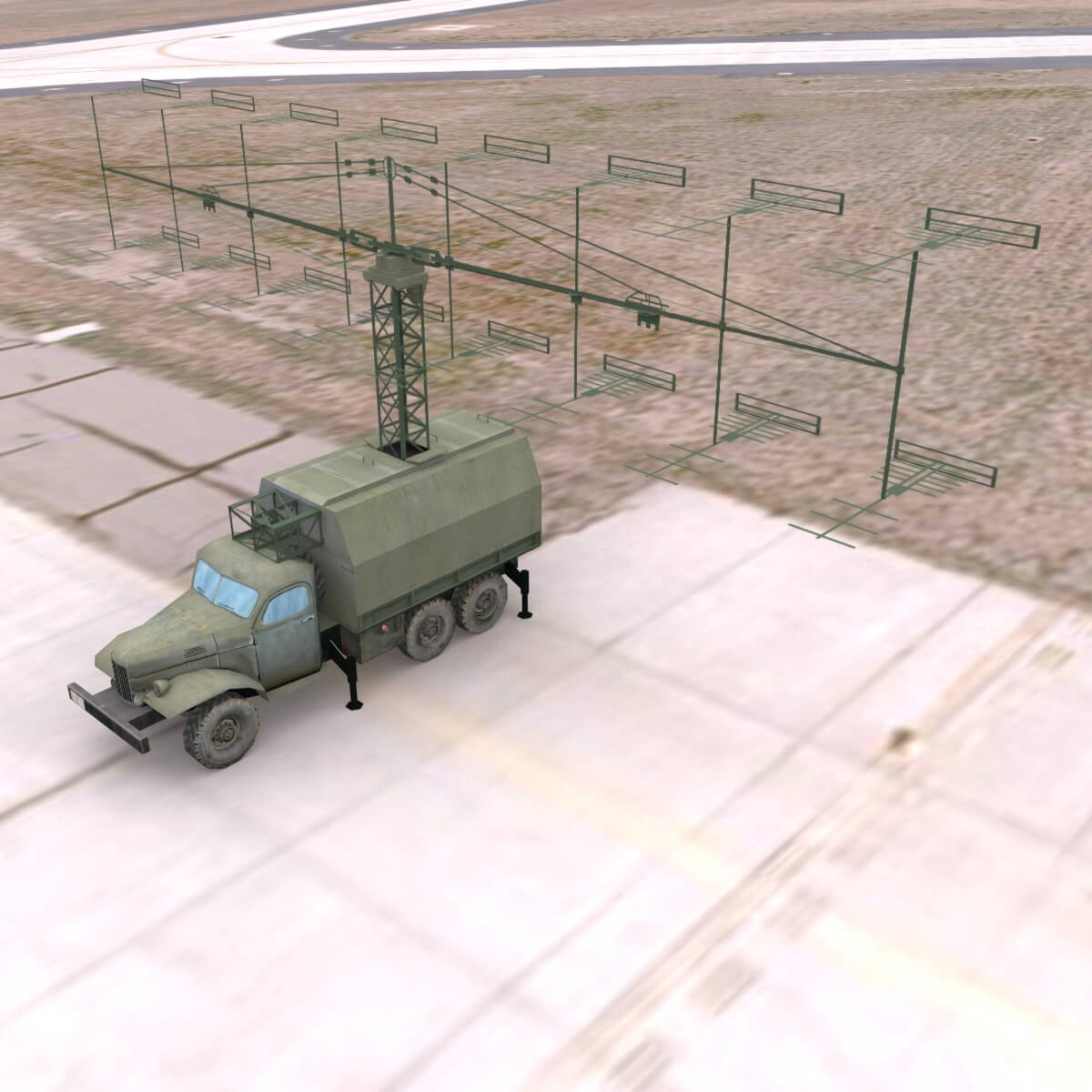 Low Poly P-18 Spoonrest Radar 3D Model by blackraven37