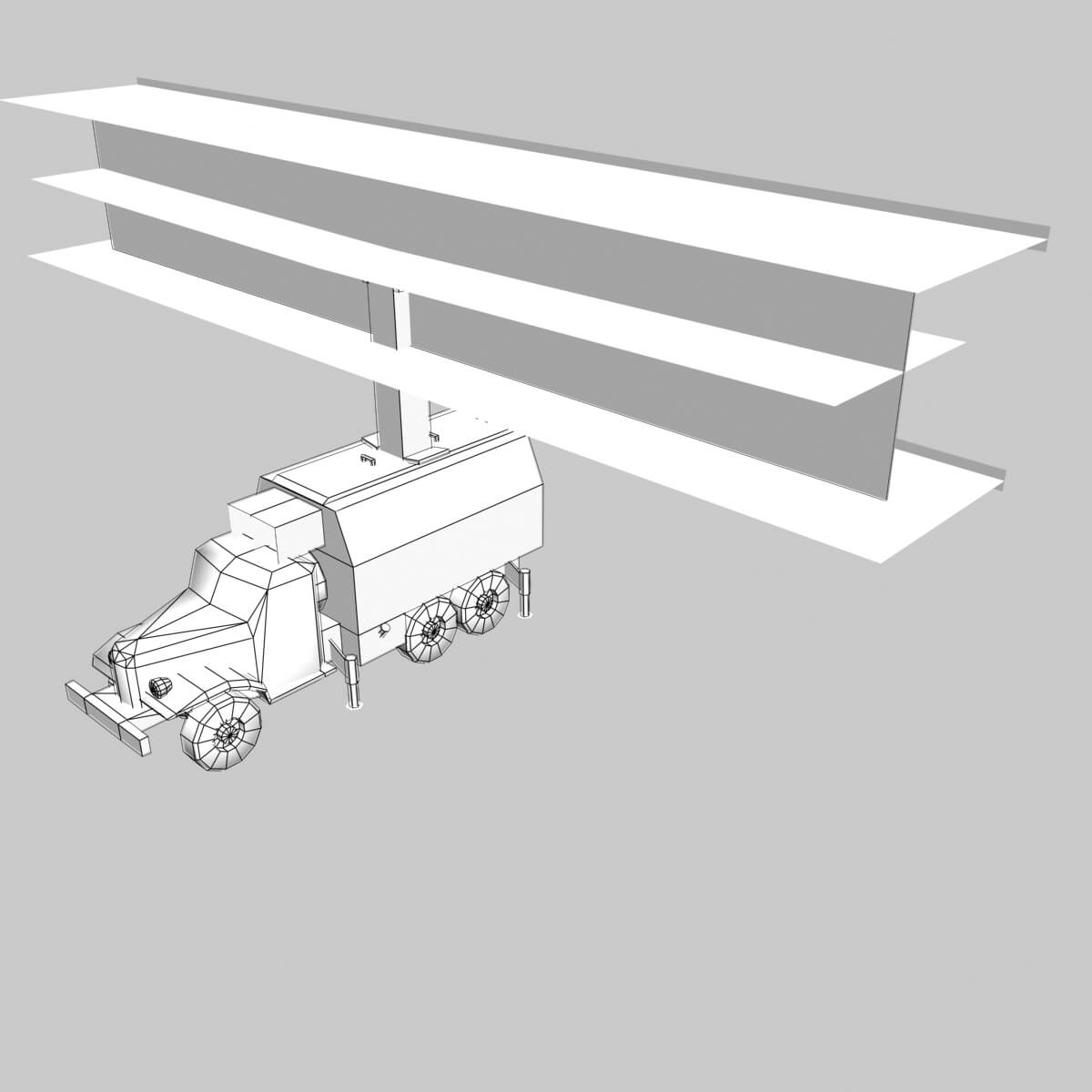 Low Poly P-18 Spoonrest Radar 3D Model by blackraven37