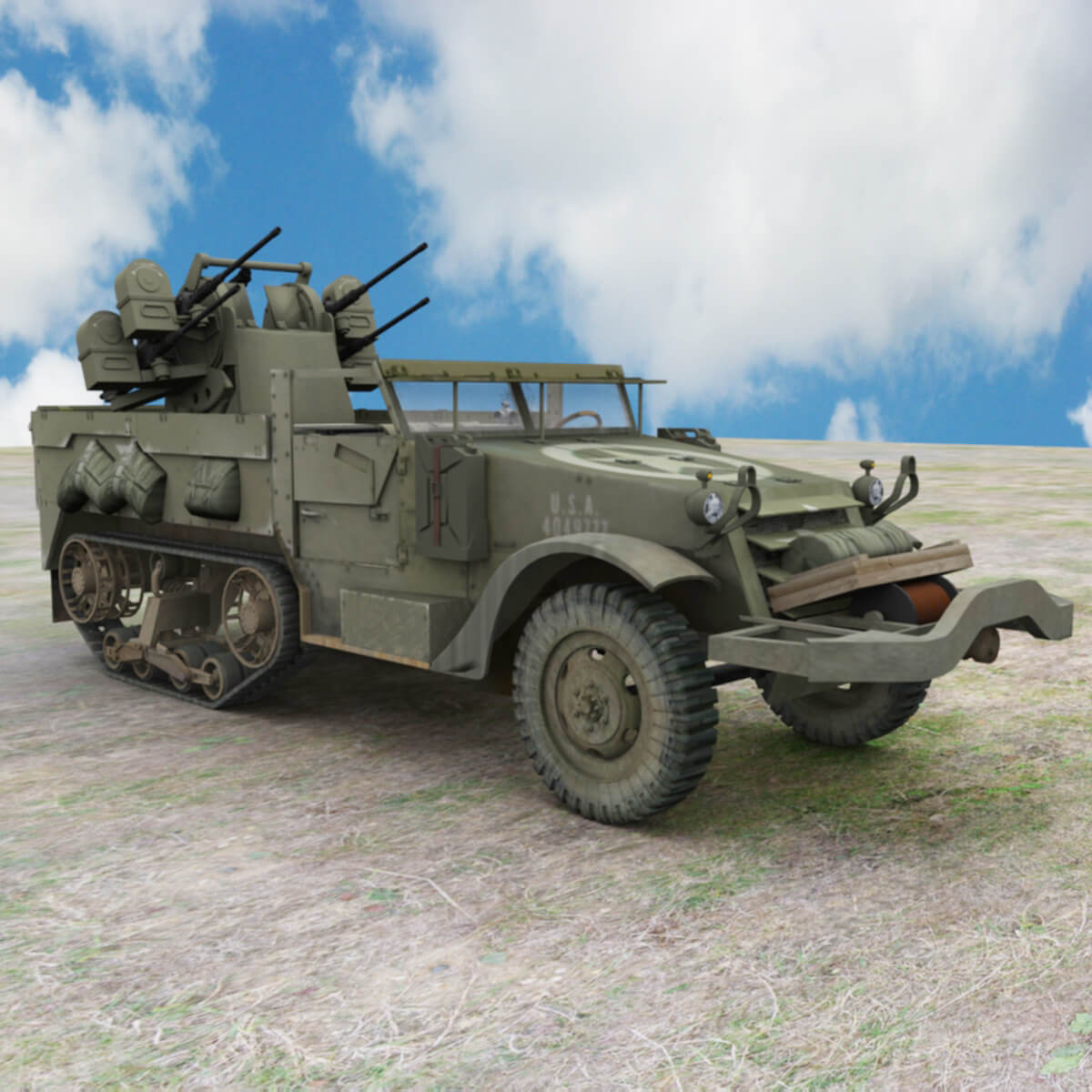 M16 Halftrack - 3D Model by blackraven37