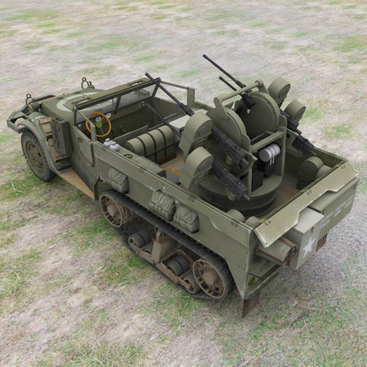 M16 Halftrack - 3D Model by blackraven37