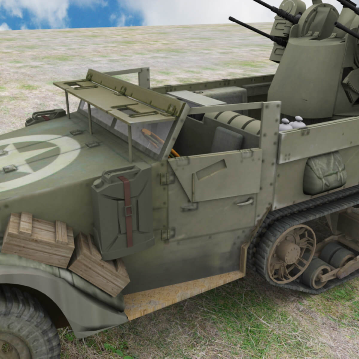 M16 Halftrack - 3D Model by blackraven37