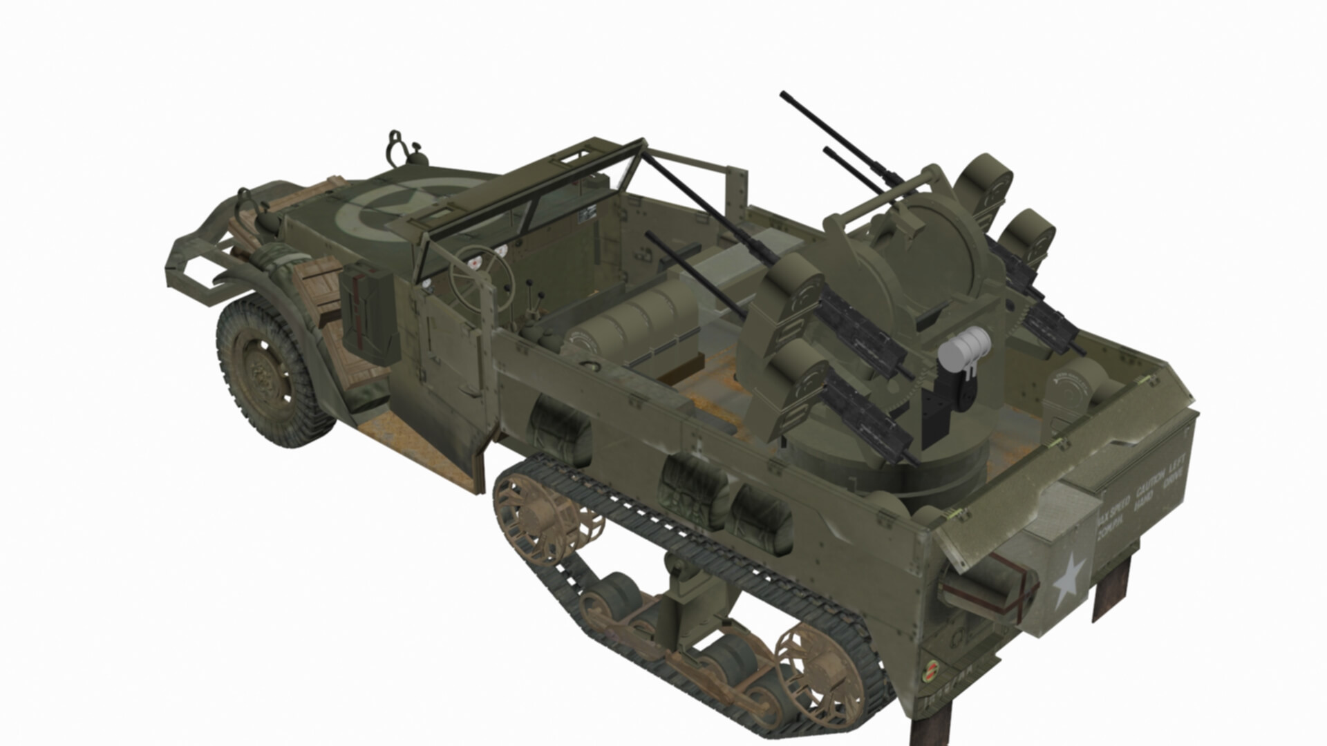M16 Halftrack - 3D Model by blackraven37