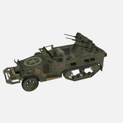 M16 Halftrack - 3D Model by blackraven37