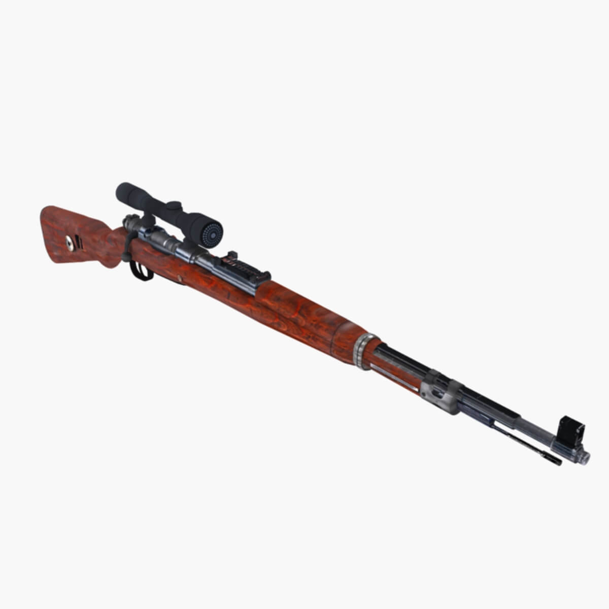 WW2 German KAR98 Sniper Rifle - 3D Model by blackraven37