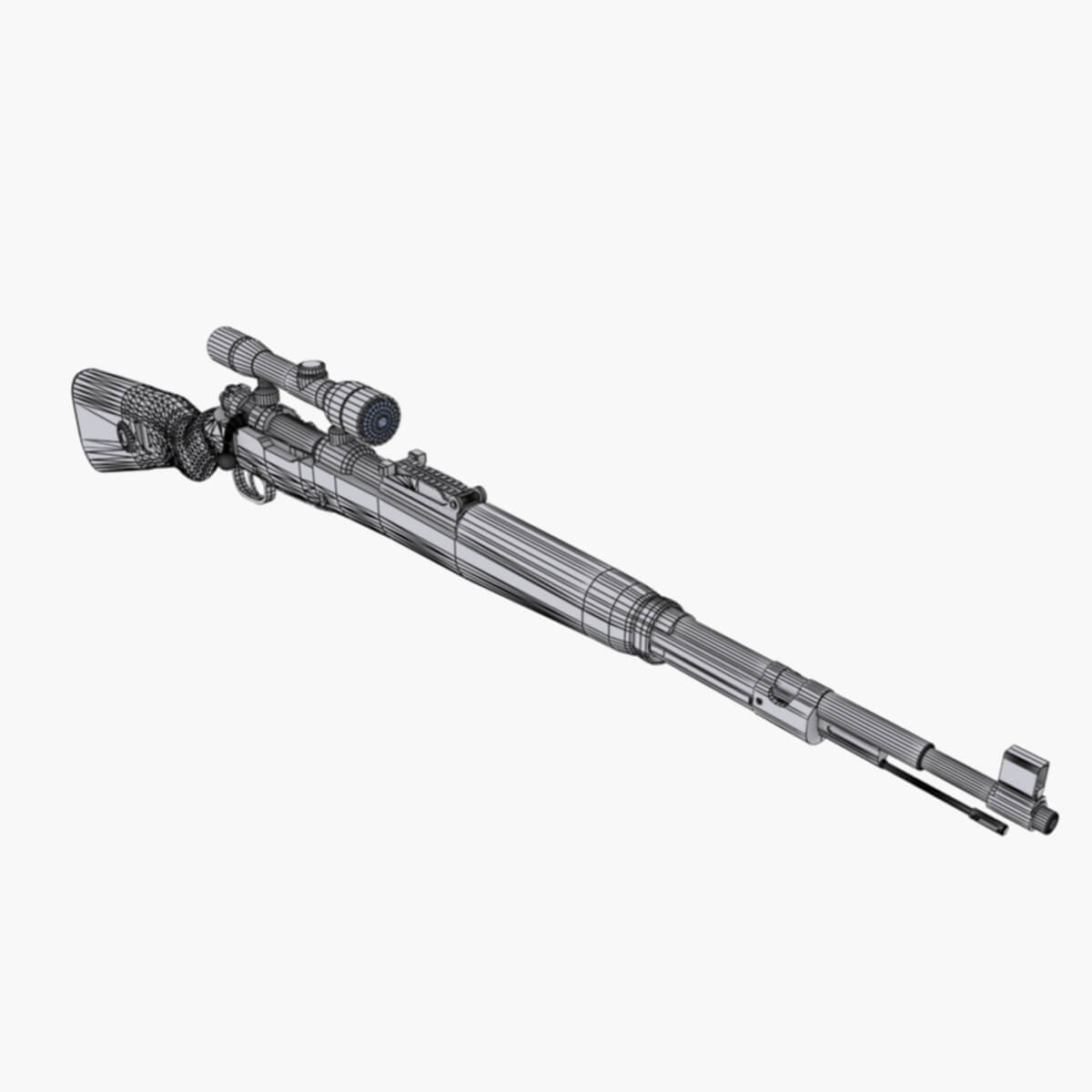 WW2 German KAR98 Sniper Rifle - 3D Model by blackraven37