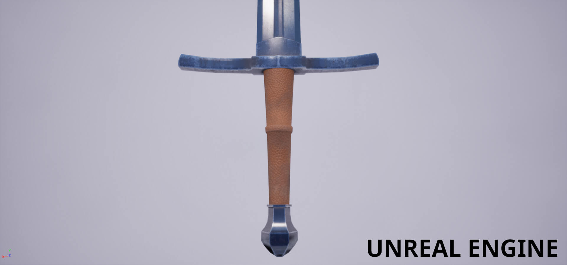 One-Handed Game Ready Low Poly Sword 3D Model by BlackSkullXP