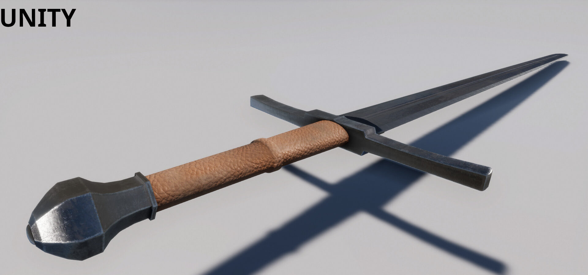 One-Handed Game Ready Low Poly Sword 3D Model by BlackSkullXP