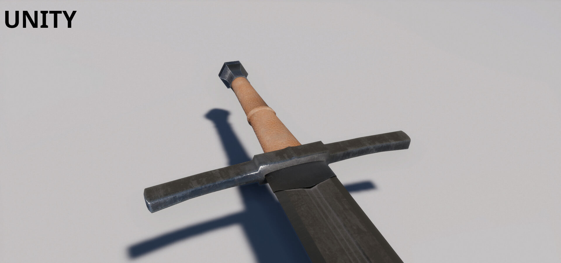 One-Handed Game Ready Low Poly Sword 3D Model by BlackSkullXP