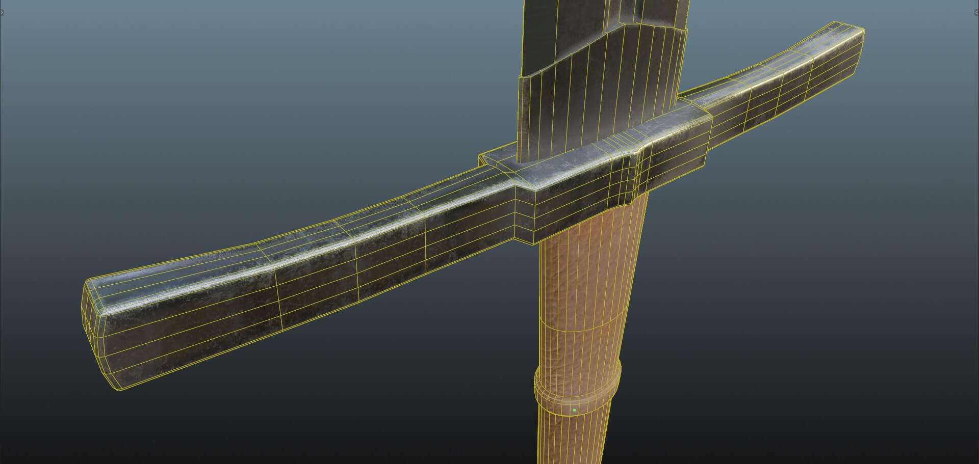 One-Handed Game Ready Low Poly Sword 3D Model by BlackSkullXP