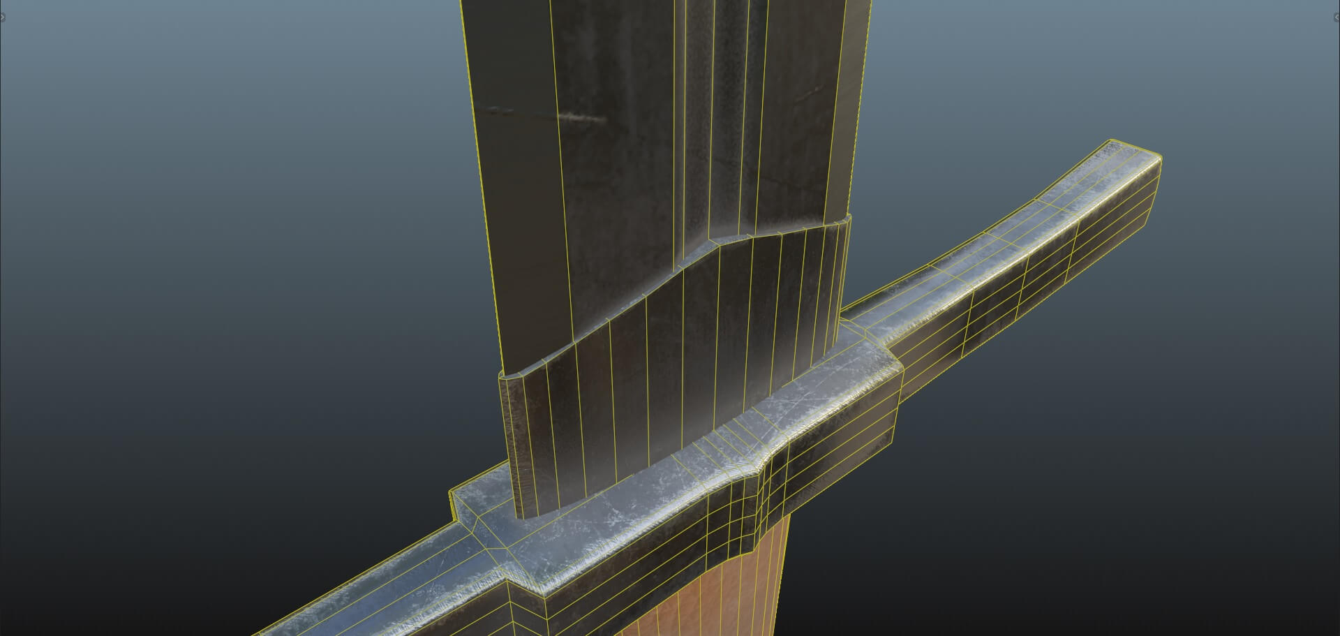 One-Handed Game Ready Low Poly Sword 3D Model by BlackSkullXP