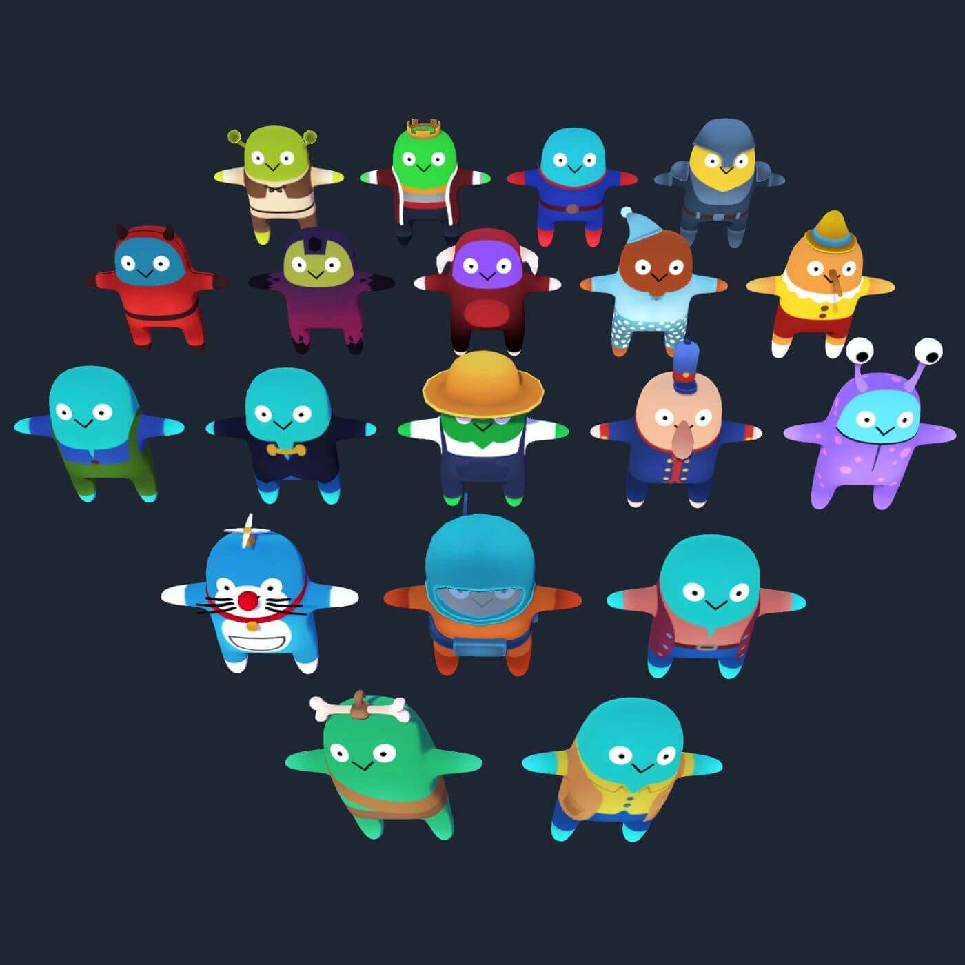 Cartoon Character Pack #3 - 3D Model by blackspire