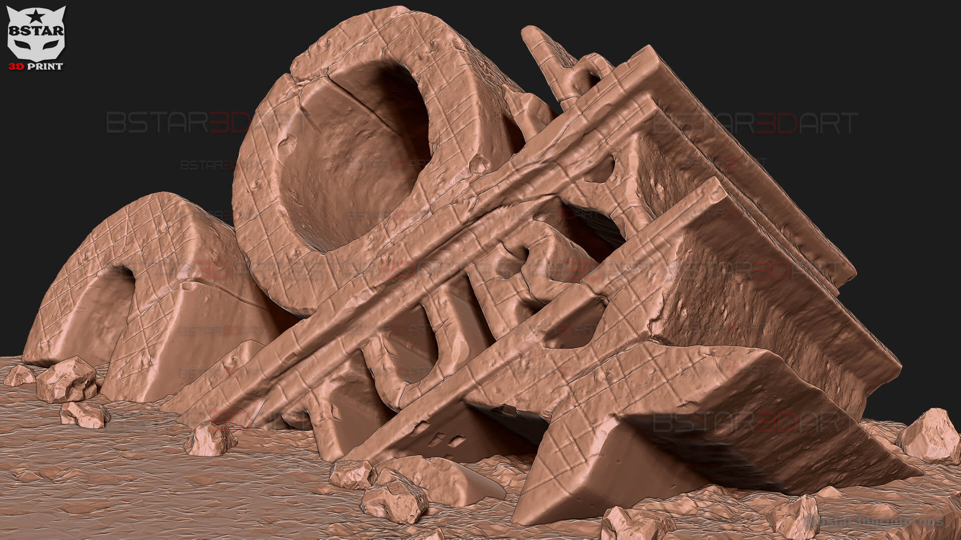 20th Century Fox Logo Damaged Base - Wolverine and Deadpool 3D Print ...