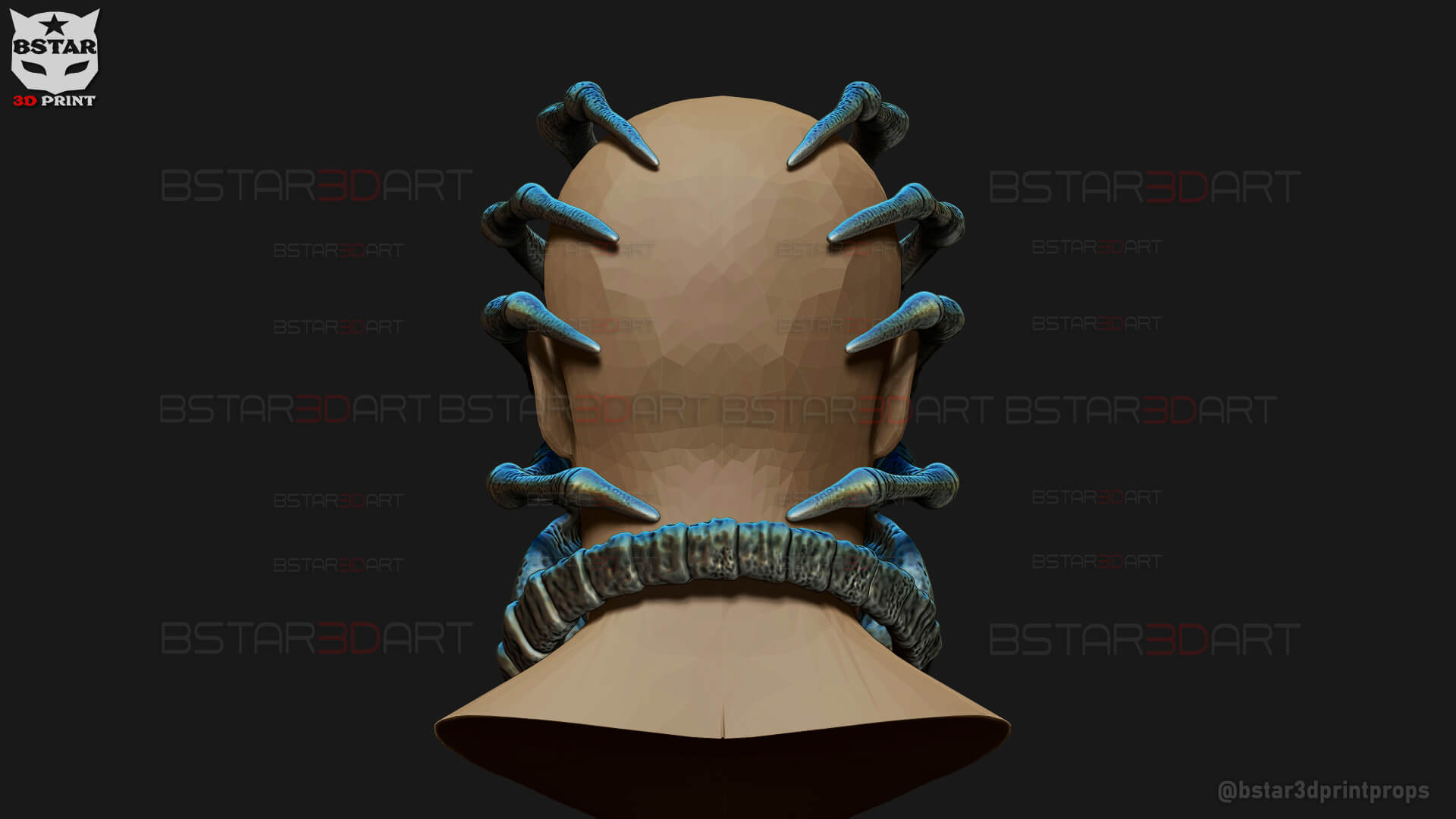Alien Romulus Facehugger High Quality Mask - 3D Model by blackstar90