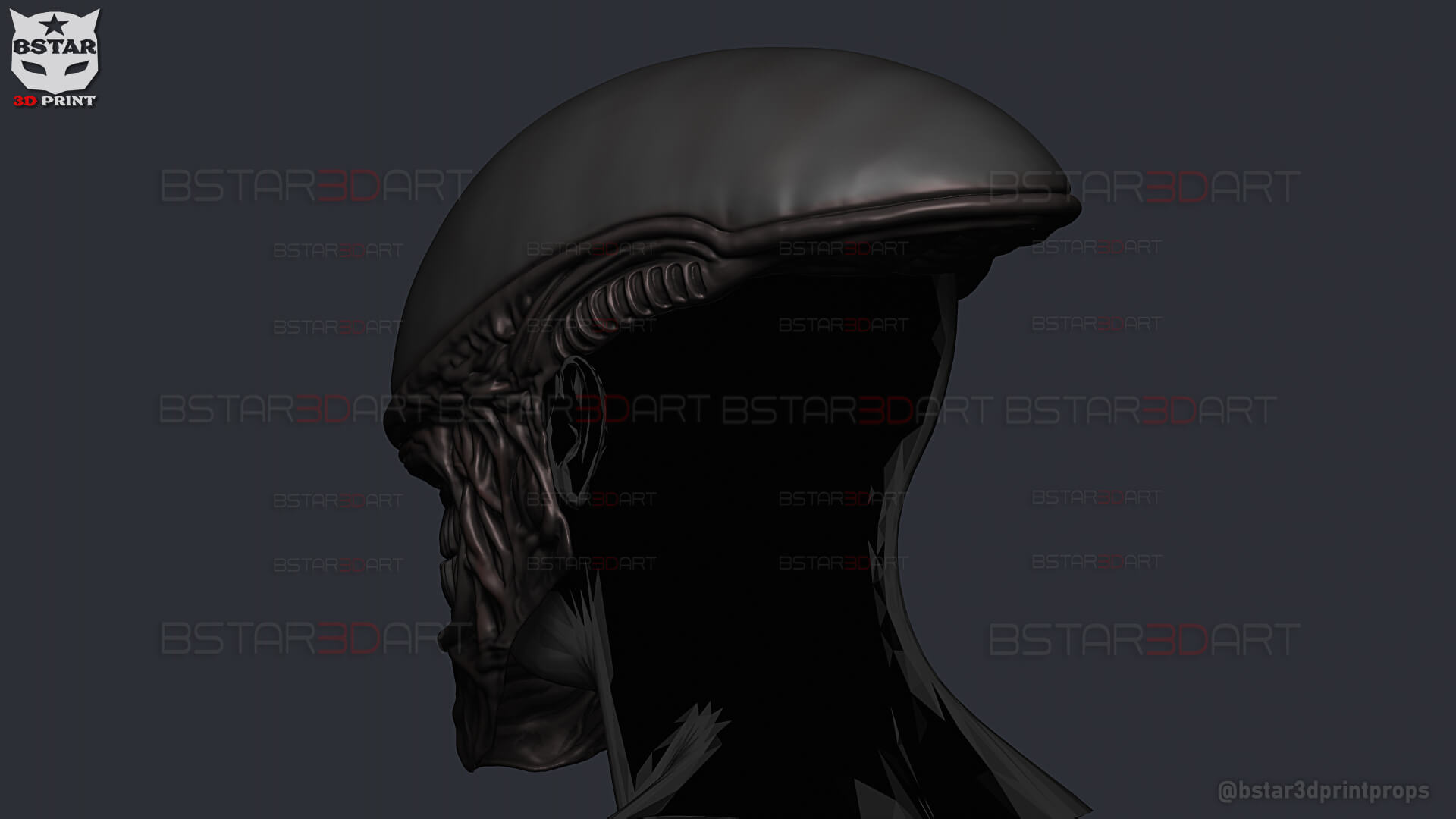 Alien Xenomorph Mask Cosplay - 3D Model by blackstar90