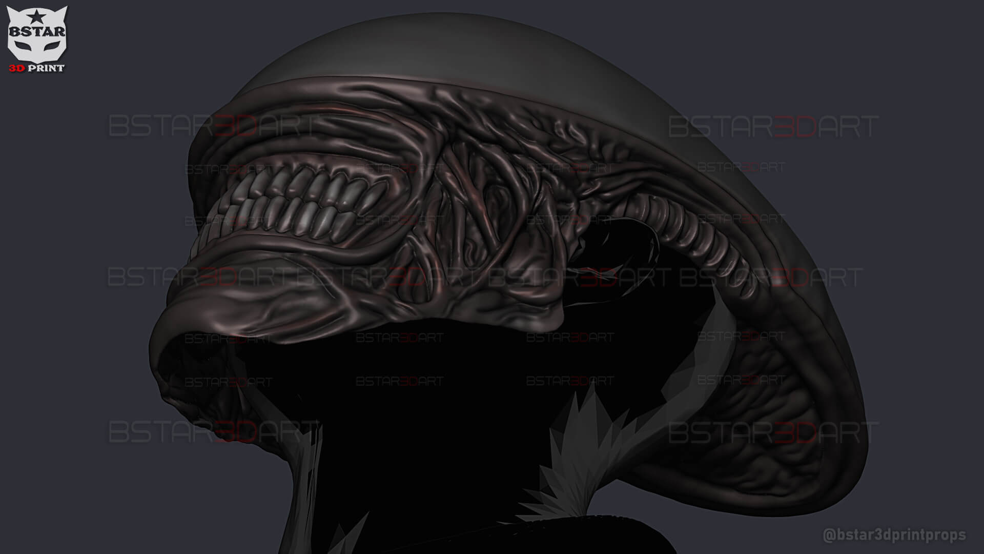 Alien Xenomorph Mask Cosplay - 3D Model by blackstar90