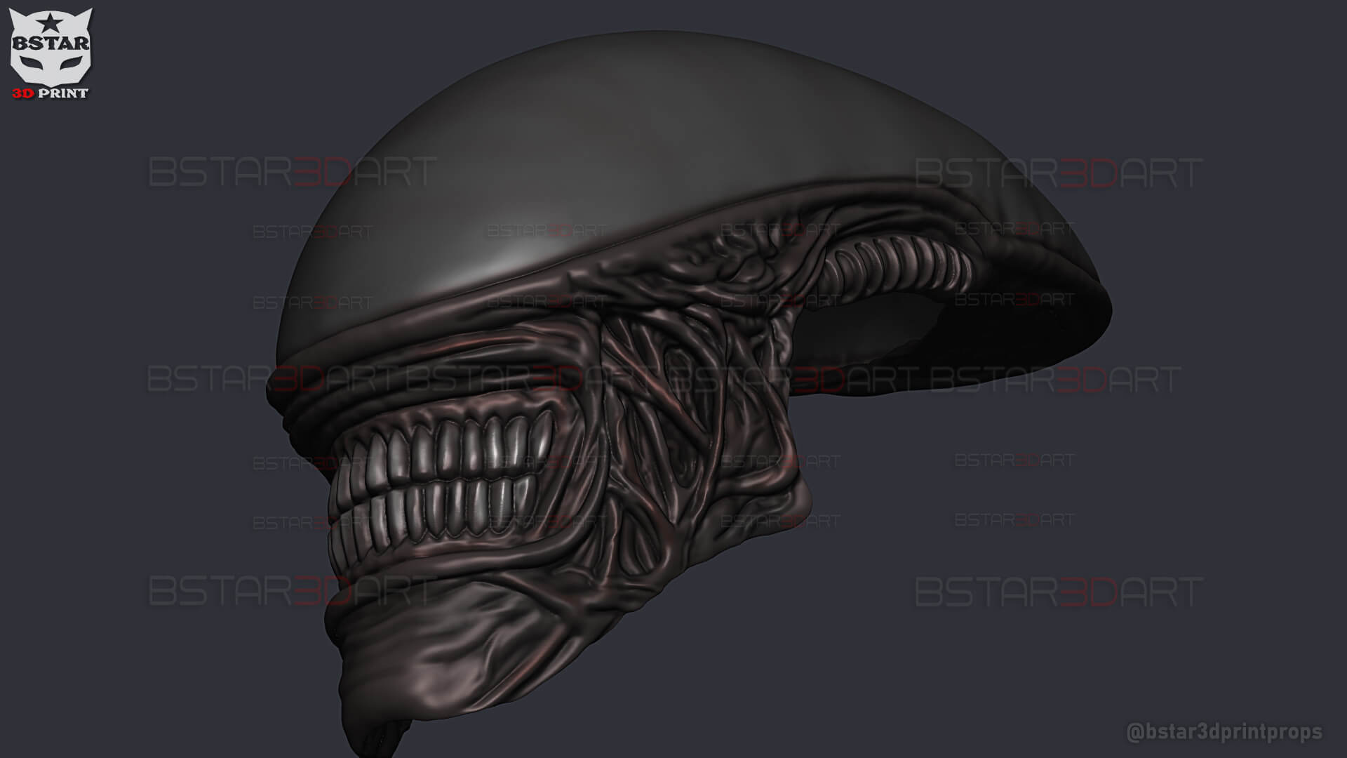 Alien Xenomorph Mask Cosplay - 3D Model by blackstar90