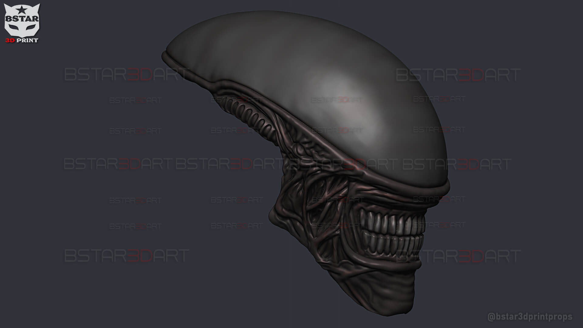Alien Xenomorph Mask Cosplay - 3D Model by blackstar90