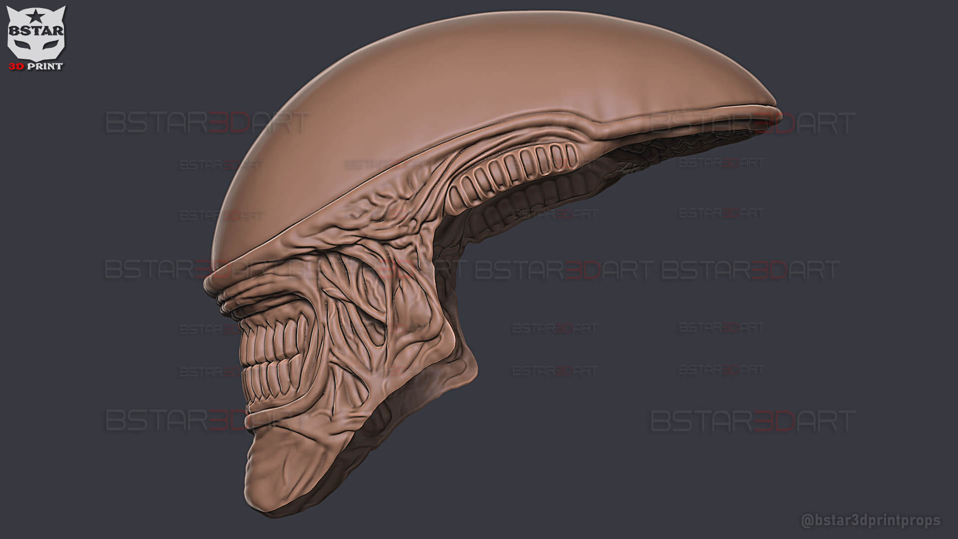 Alien Xenomorph Mask Cosplay - 3D Model by blackstar90