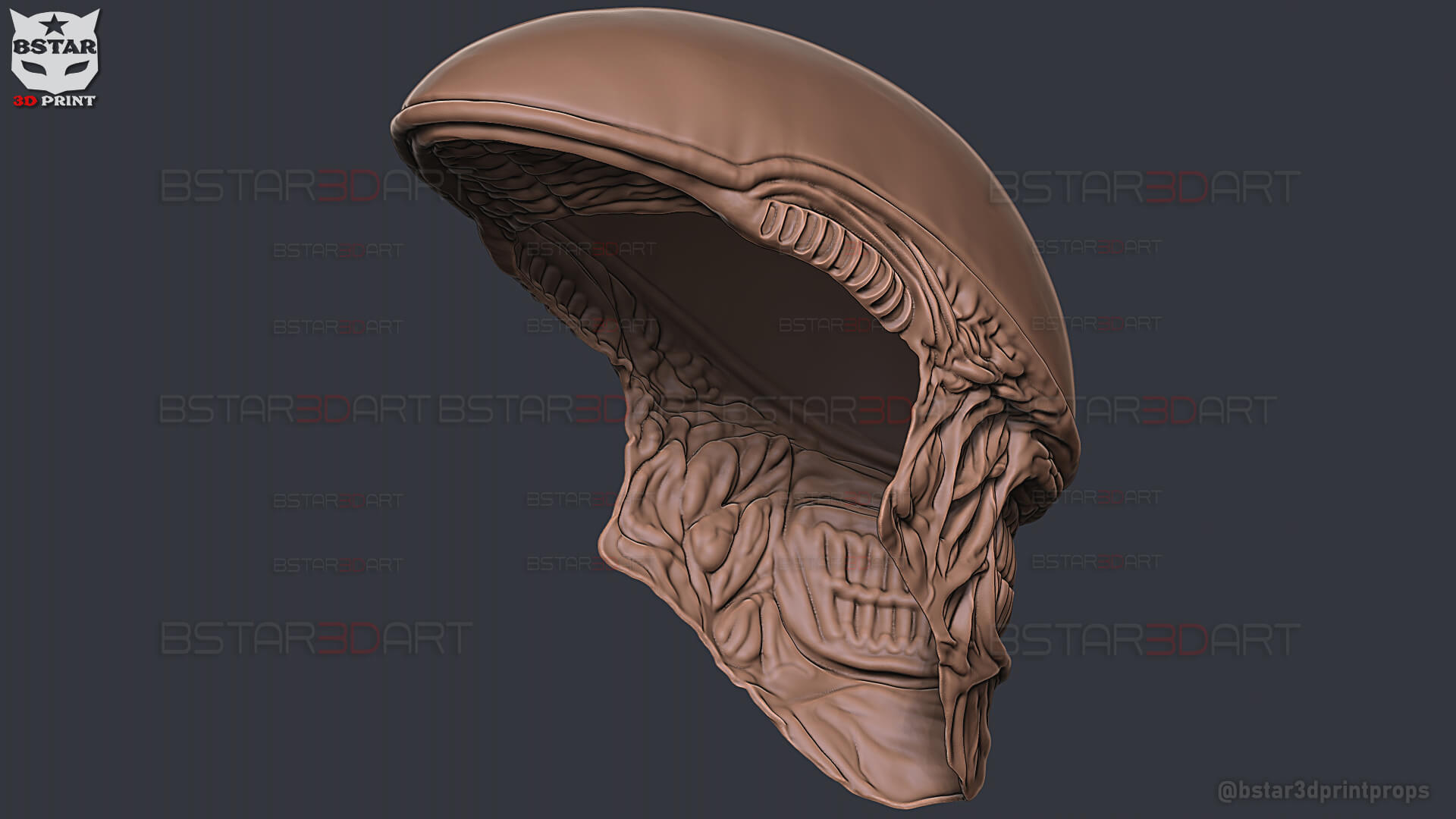 Alien Xenomorph Mask Cosplay - 3D Model by blackstar90