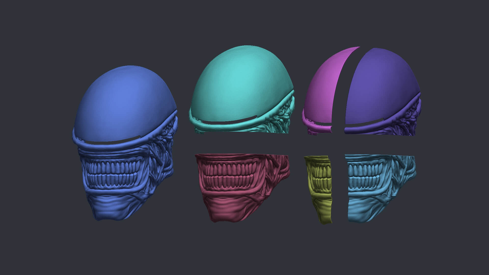 Alien Xenomorph Mask Cosplay - 3D Model by blackstar90