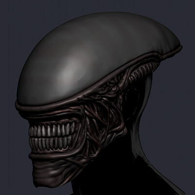 Alien Xenomorph Mask Cosplay - 3D Model by blackstar90