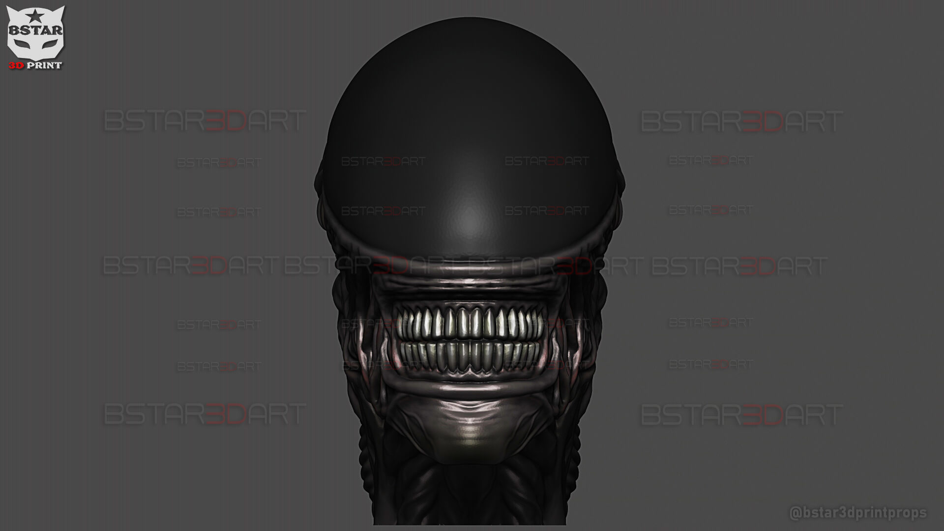 Alien Xenomorph Mask Decor Wearable - 3D Print Model by blackstar90