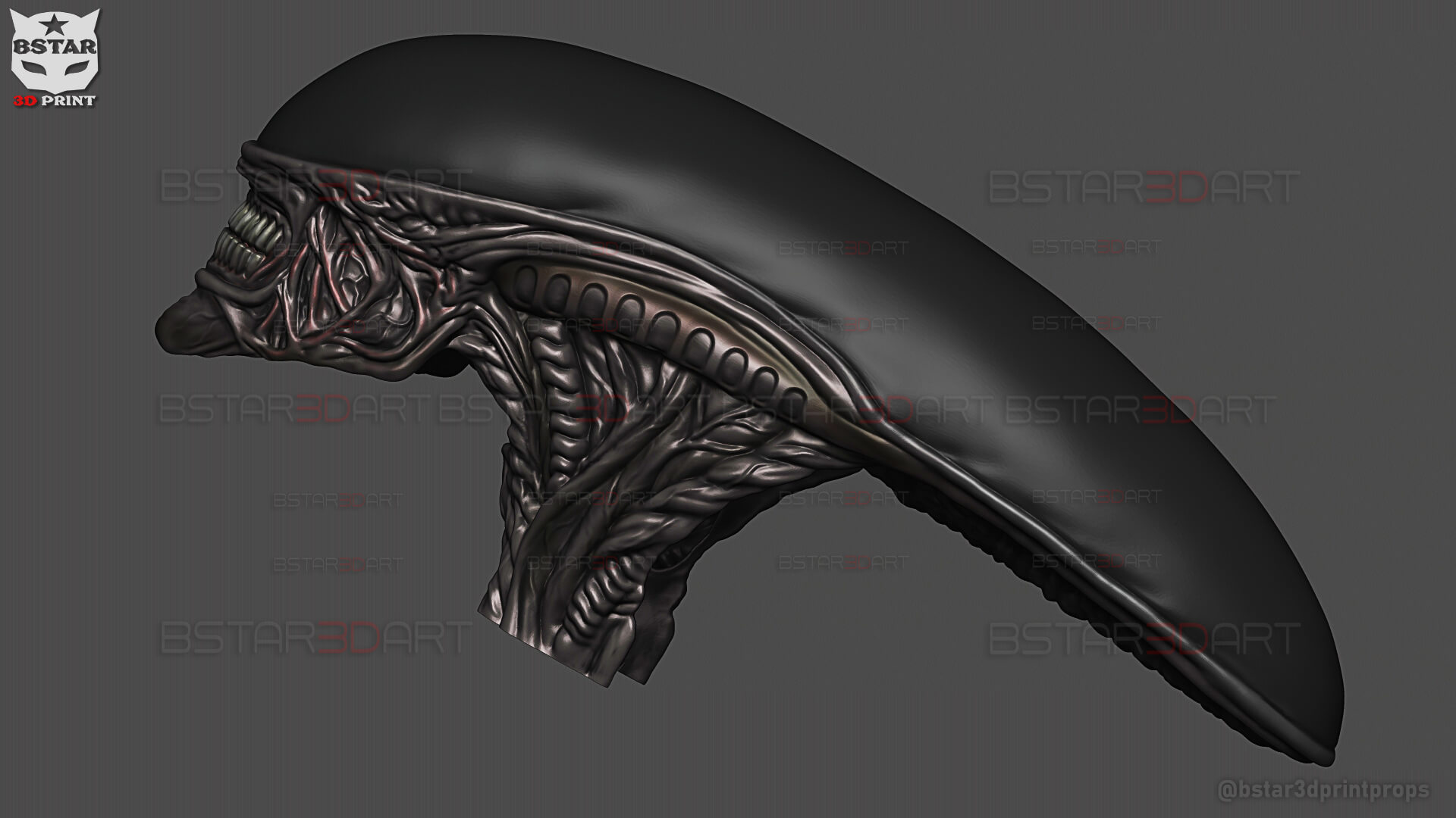 Alien Xenomorph Mask Decor Wearable - 3D Print Model by blackstar90